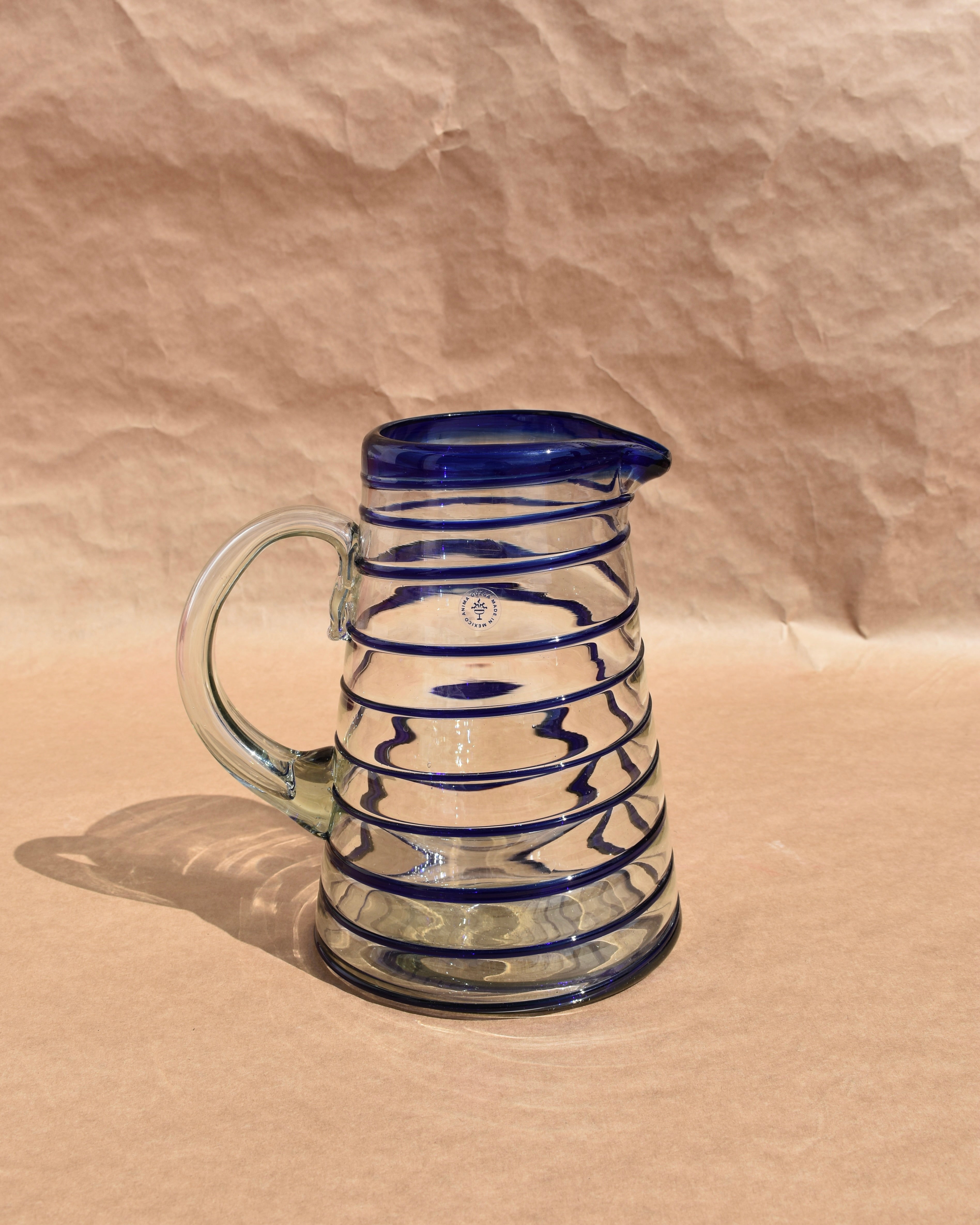 Mexican Hand Blown Signature Pitcher | Anima Guzga